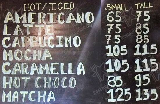 Menu at Aleph Project cafe, Muntinlupa