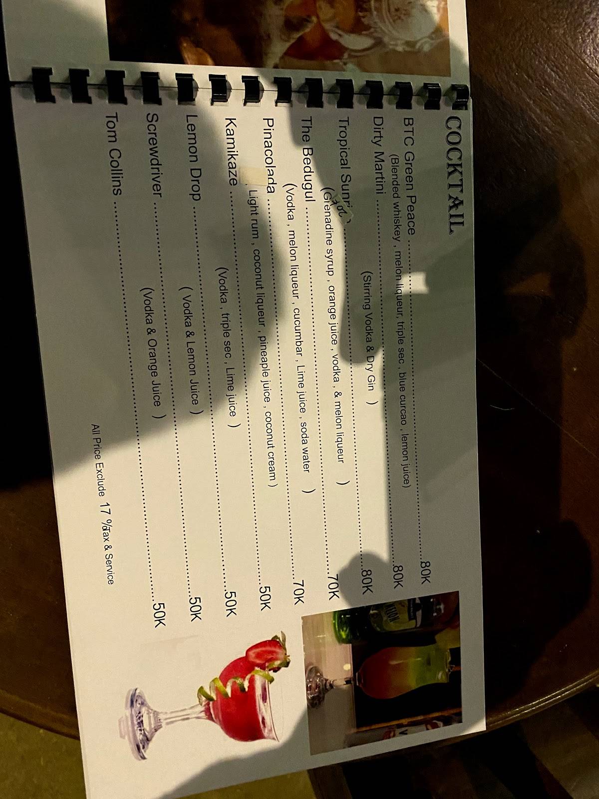 Menu at Bali Terrace Cafe Lippo Cikarang, Bekasi Regency