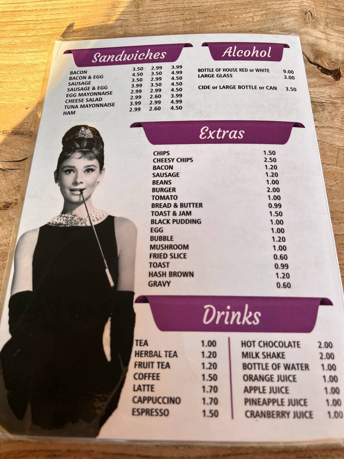 Menu at Breakfast At Tiffany's cafe, Hove, 333 Kingsway