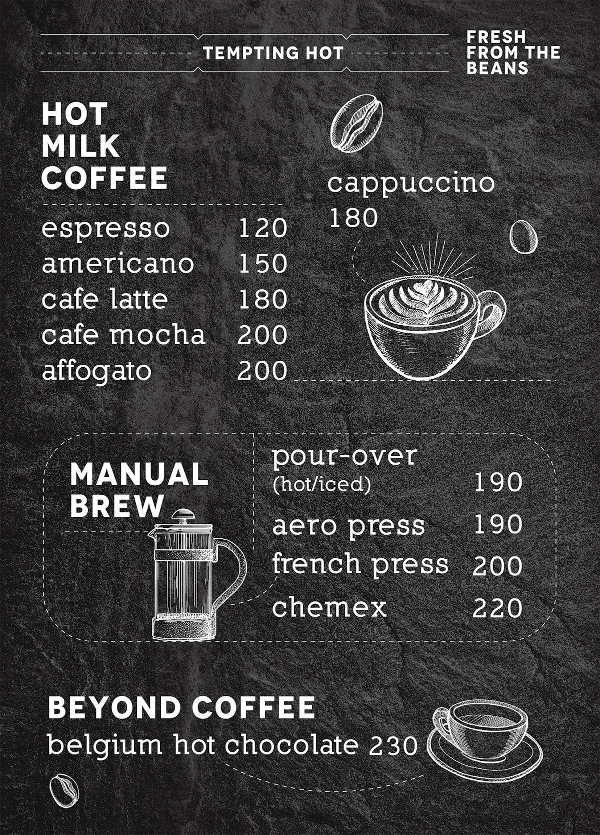 Menu at Camilo Coffee, Ahmedabad