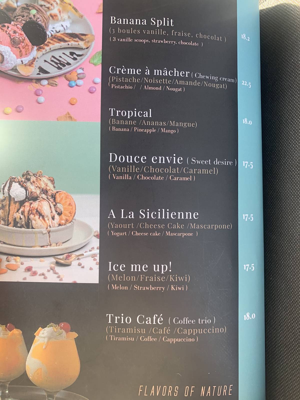 Menu au Casa del Gelato cafe, Sousse, Est، Avenue 14 Janvier