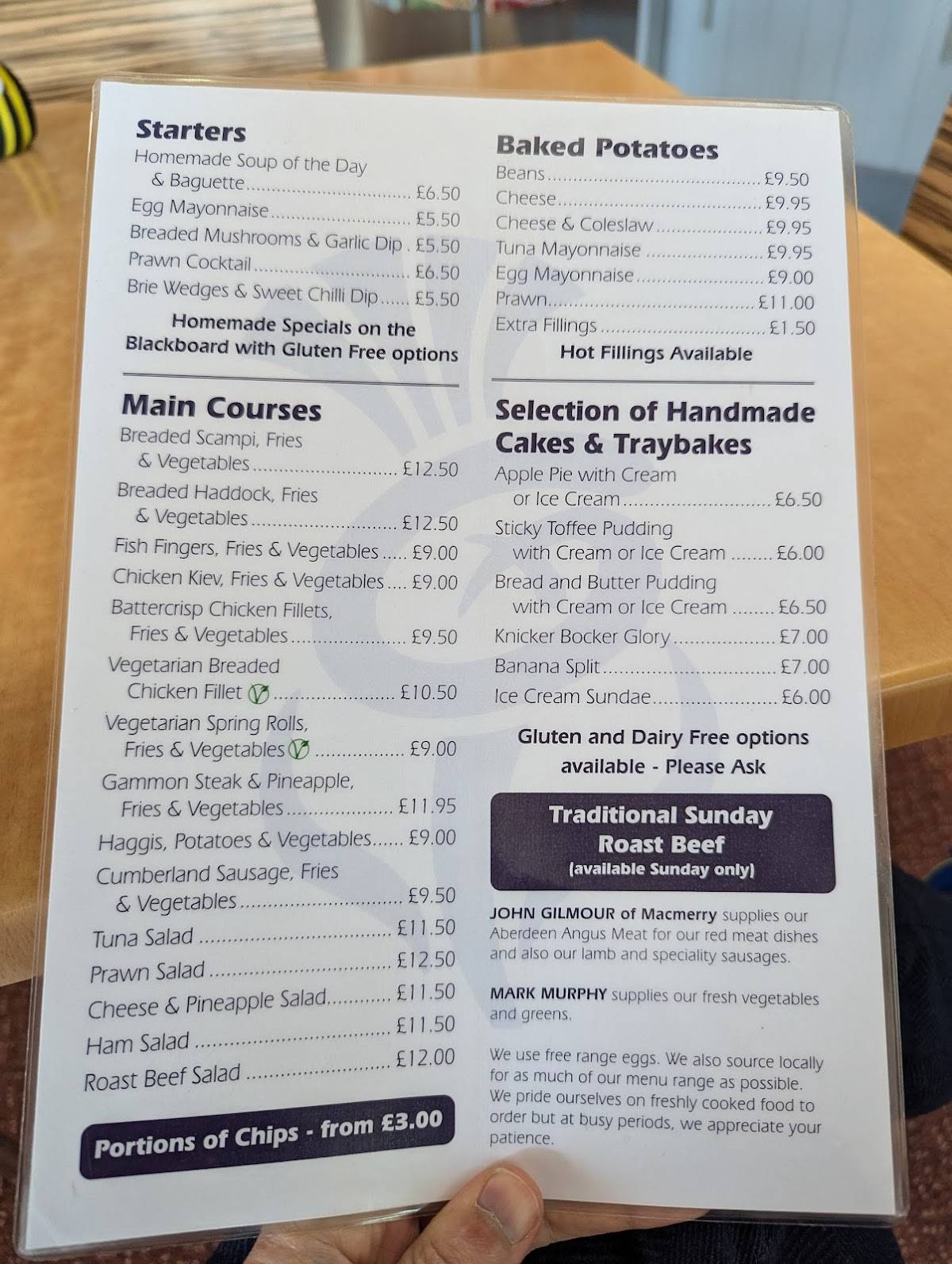 Menu at Cedar Café cafe, Grantshouse