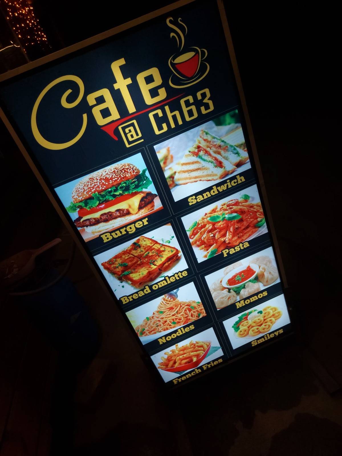 Menu at Cafe@Ch-63, Chennai