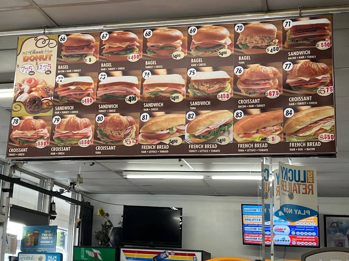Menu at Classic Donuts cafe, Los Angeles, Woodman Ave