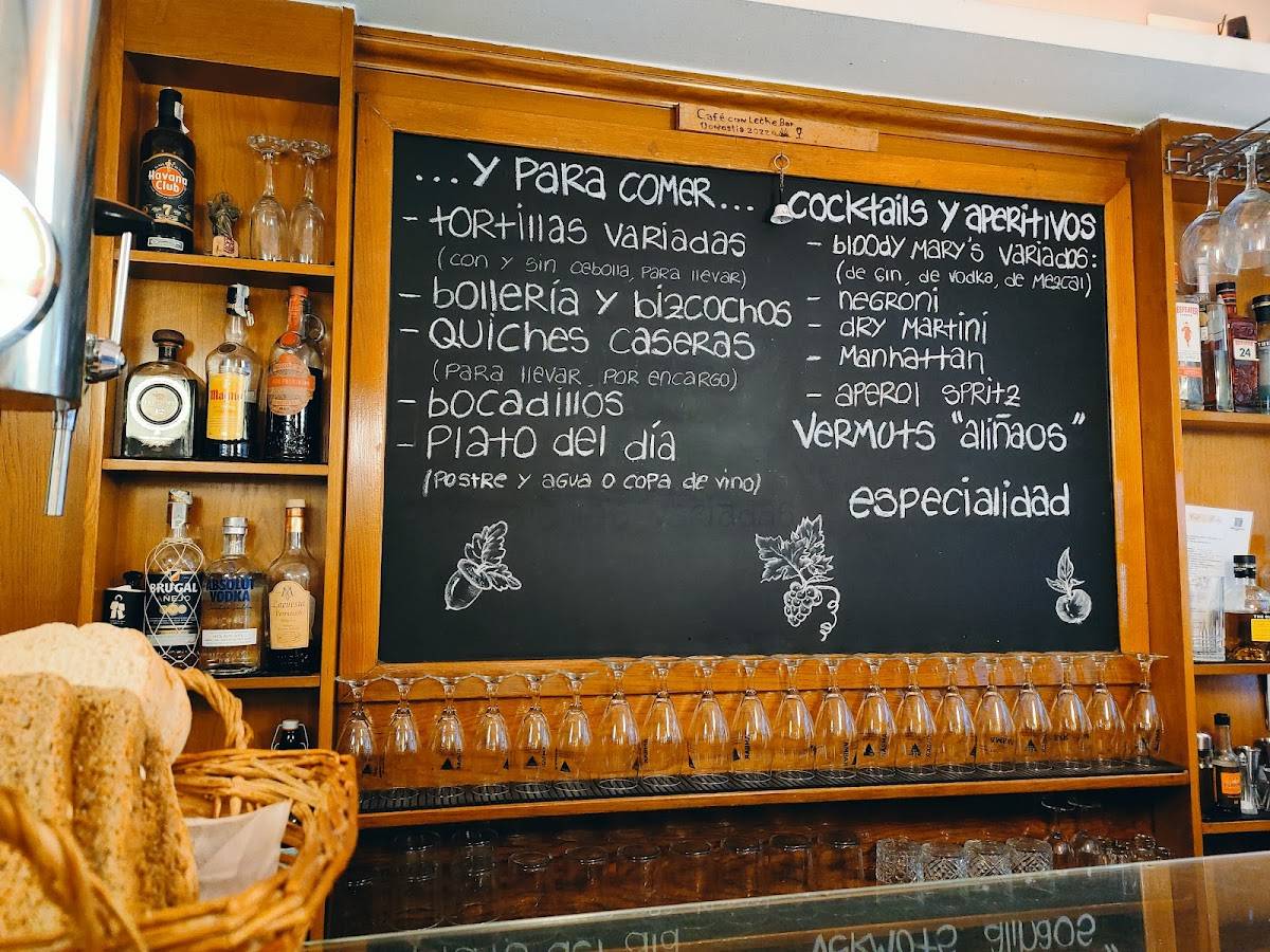 Carta de Cafe con leche bar, San Sebastián, Kalea San Martin