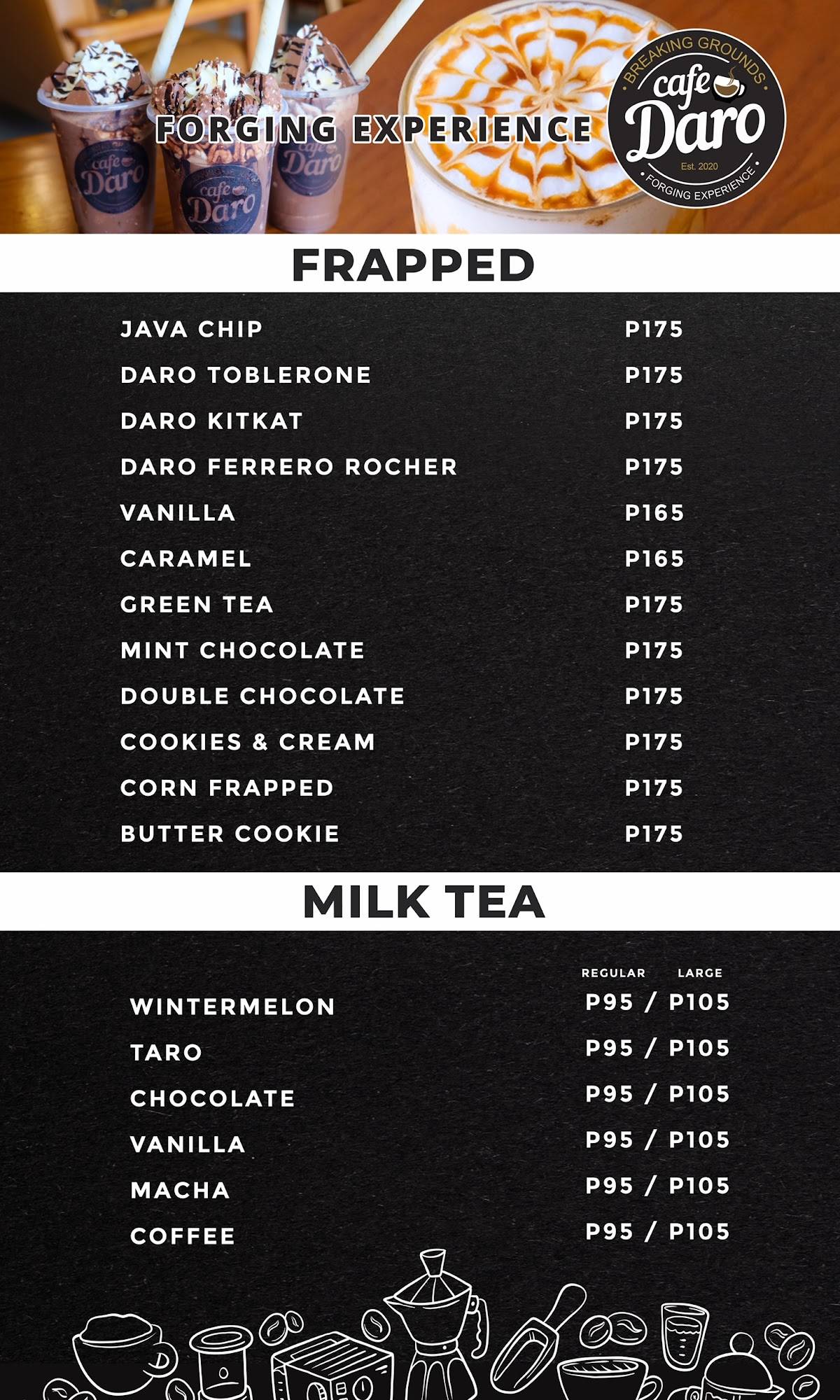 Carta de Cafe Daro, Mandaue