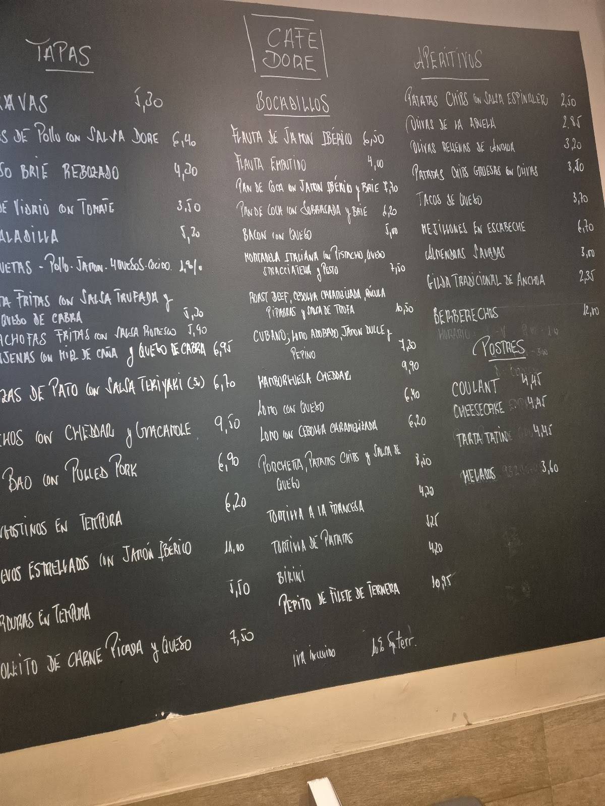 Carta de Café Doré, Barcelona, Carrer de Mandri