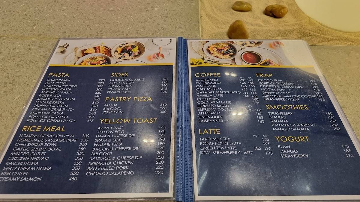 Menu at Elim Central cafe, Cebu City