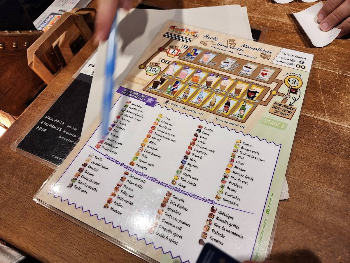 Menu au Extra Life Café, Paris, 9 Pass. des Patriarches