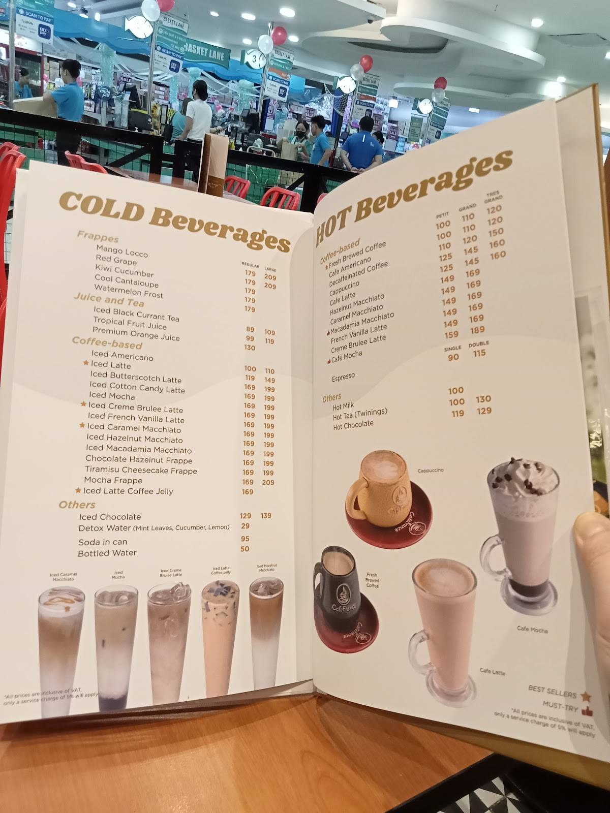 Menu at Cafe France - Fisher Mall, Quezon City