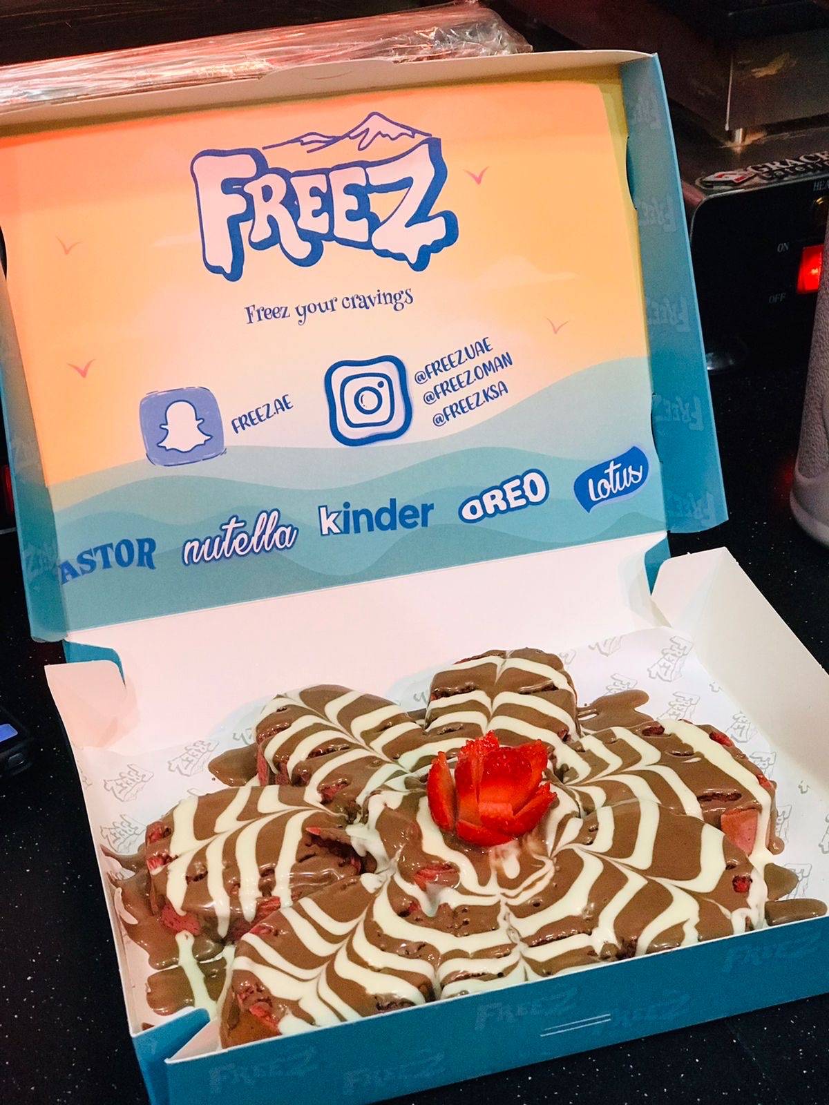 Menu at Freez Ice Cream cafe, Ras Al-Khaimah