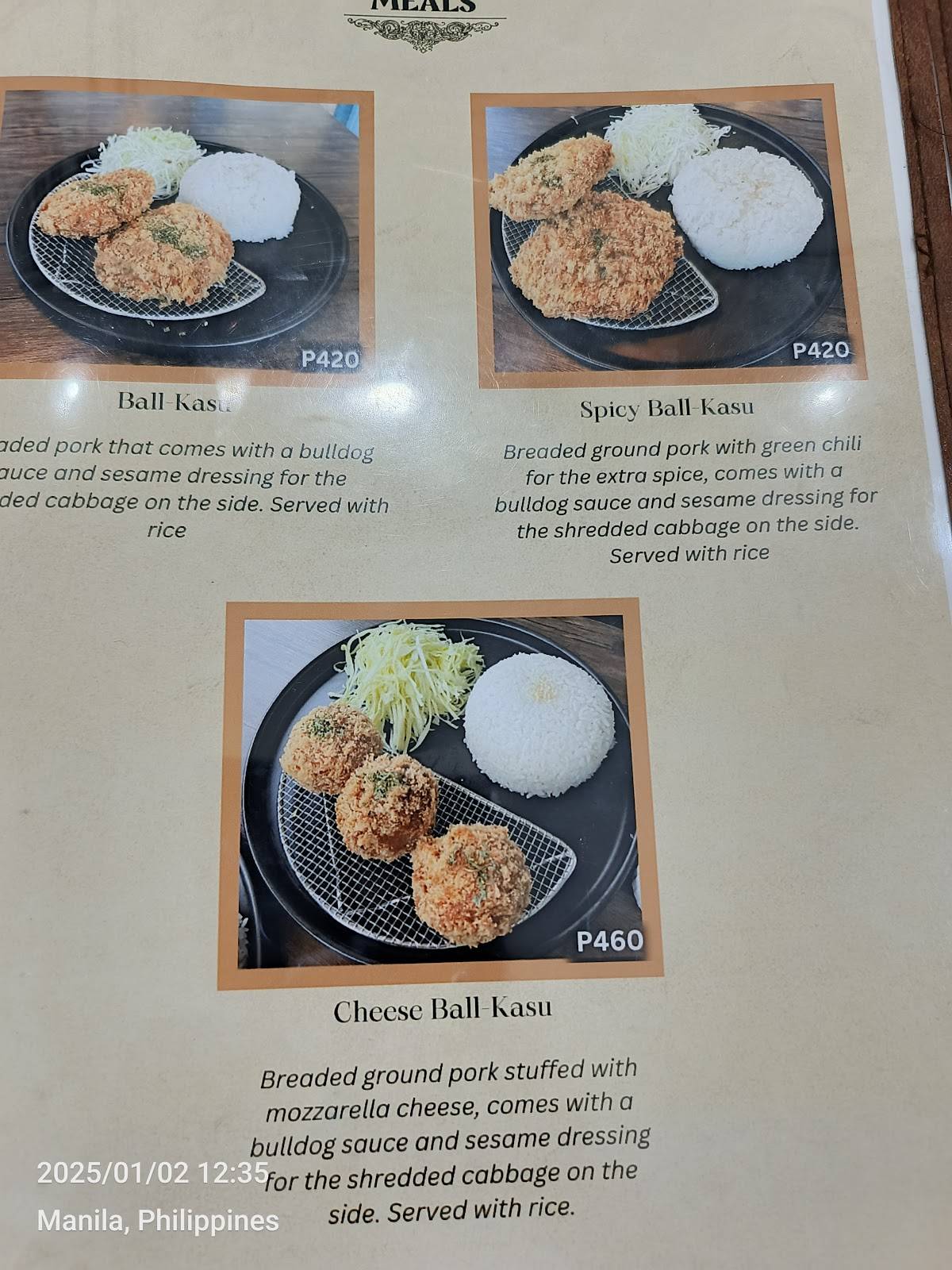 Menu at Good Pastry Cafe, San Juan