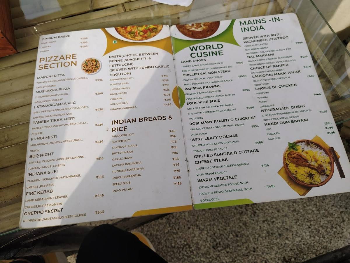 Menu at Greppo Cafe, Gurugram