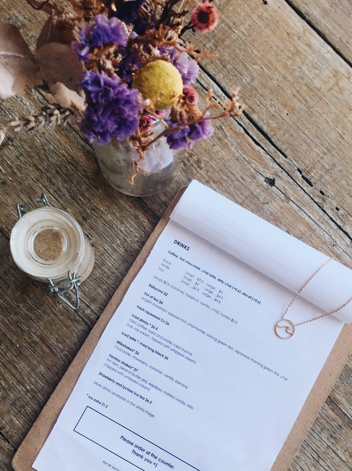 Menu at Paper Plane Factory Cafe, Girraween