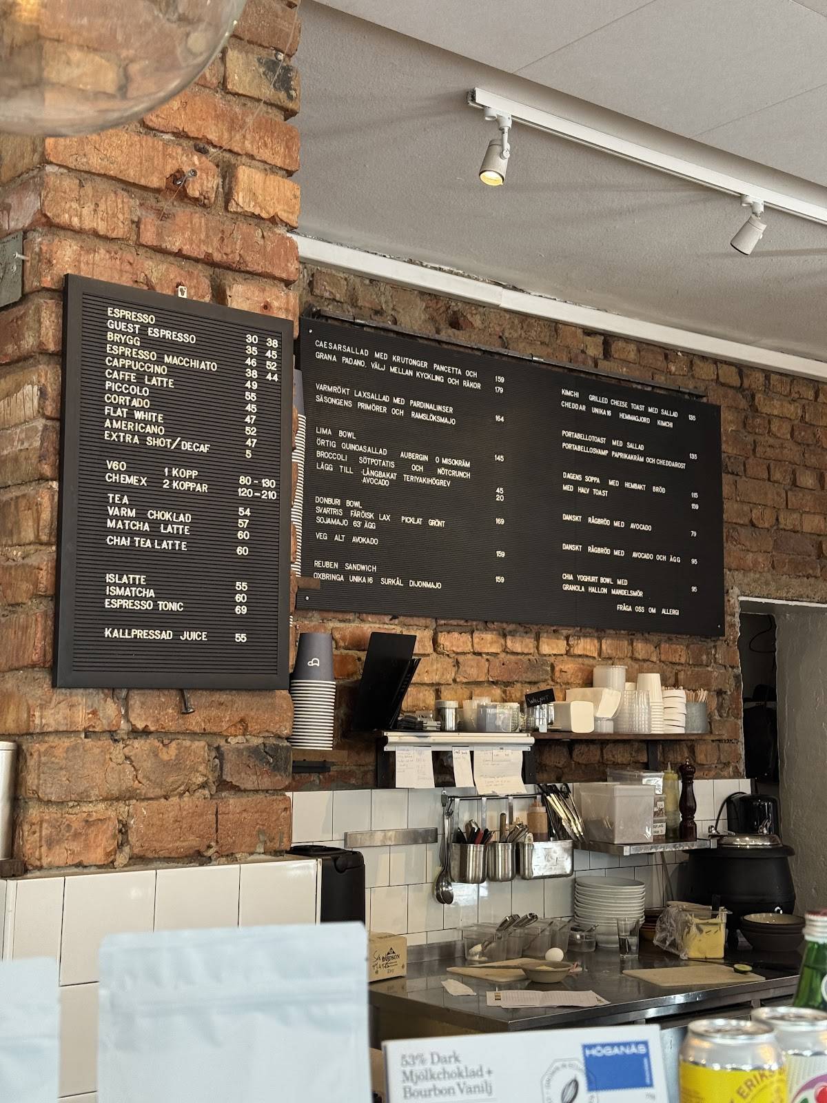 Menu at Café Pascal cafe, Stockholm, Norrtullsgatan 4