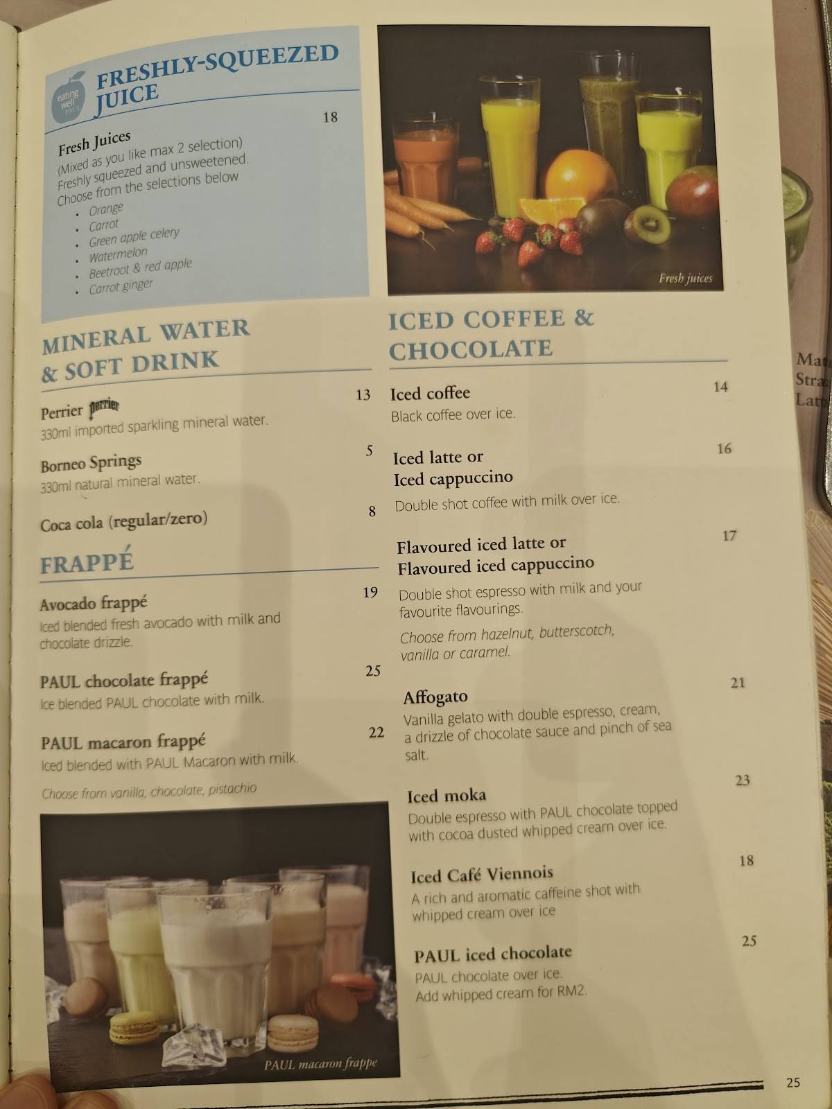Menu at Paul Restaurant • Pavilion Kuala Lumpur, Kuala Lumpur, Lot 2 ...