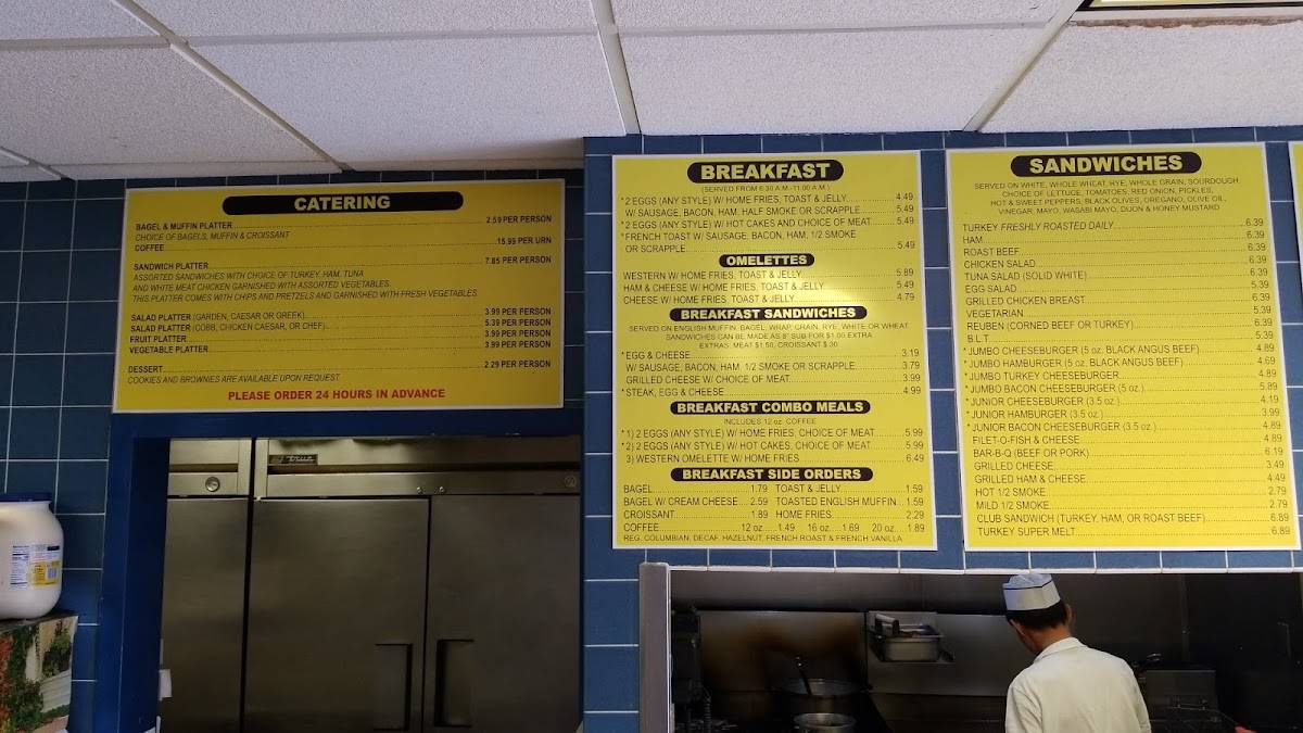 Menu at Cafe Right Angle, Fairfax