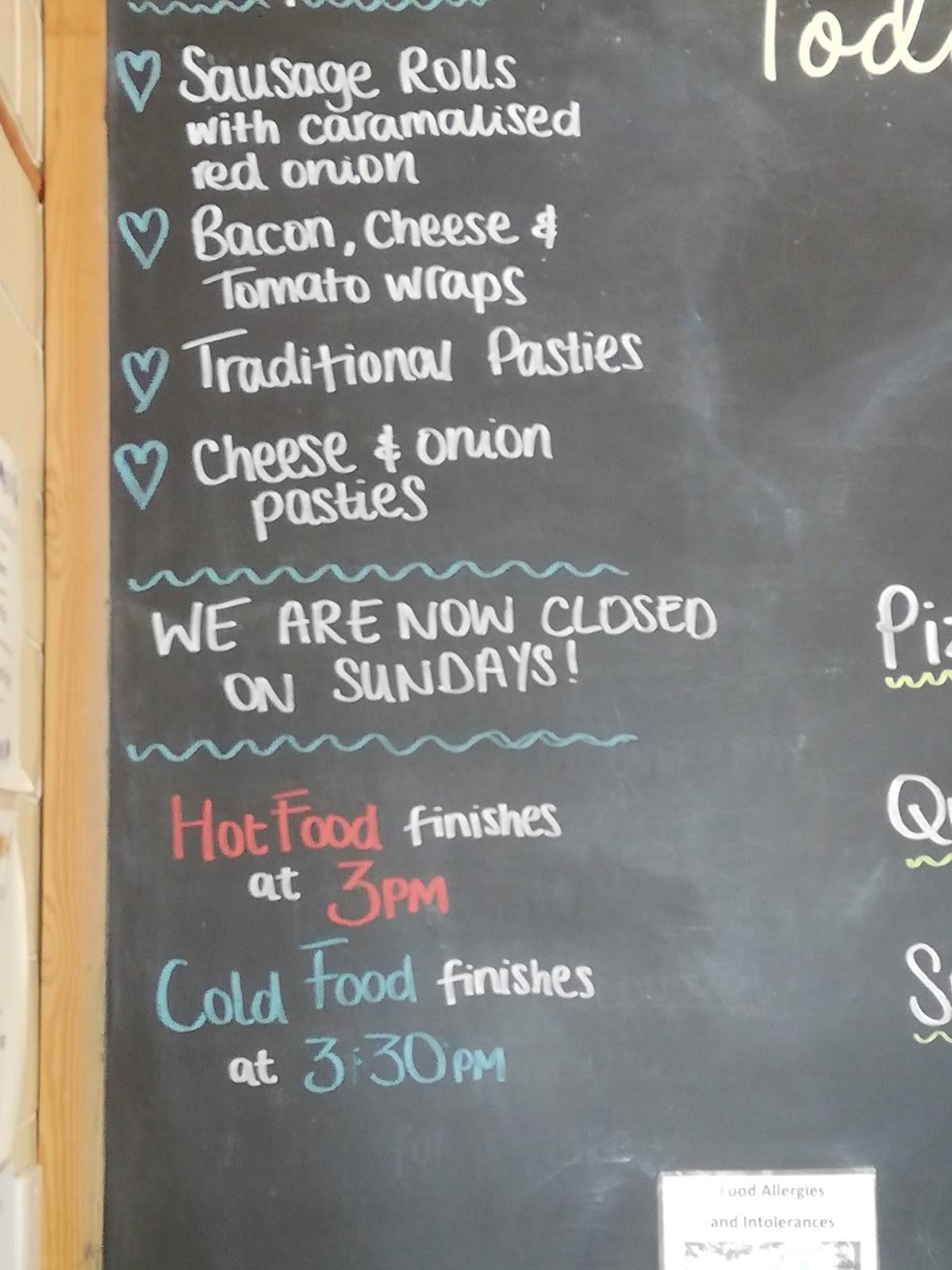 Menu at Hot box bakery bembridge, Bembridge