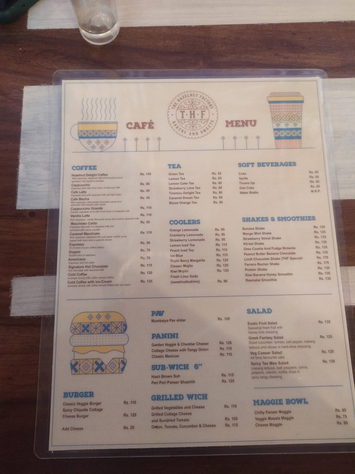 Menu at The Hazelnut Factory - Alambagh, Lucknow