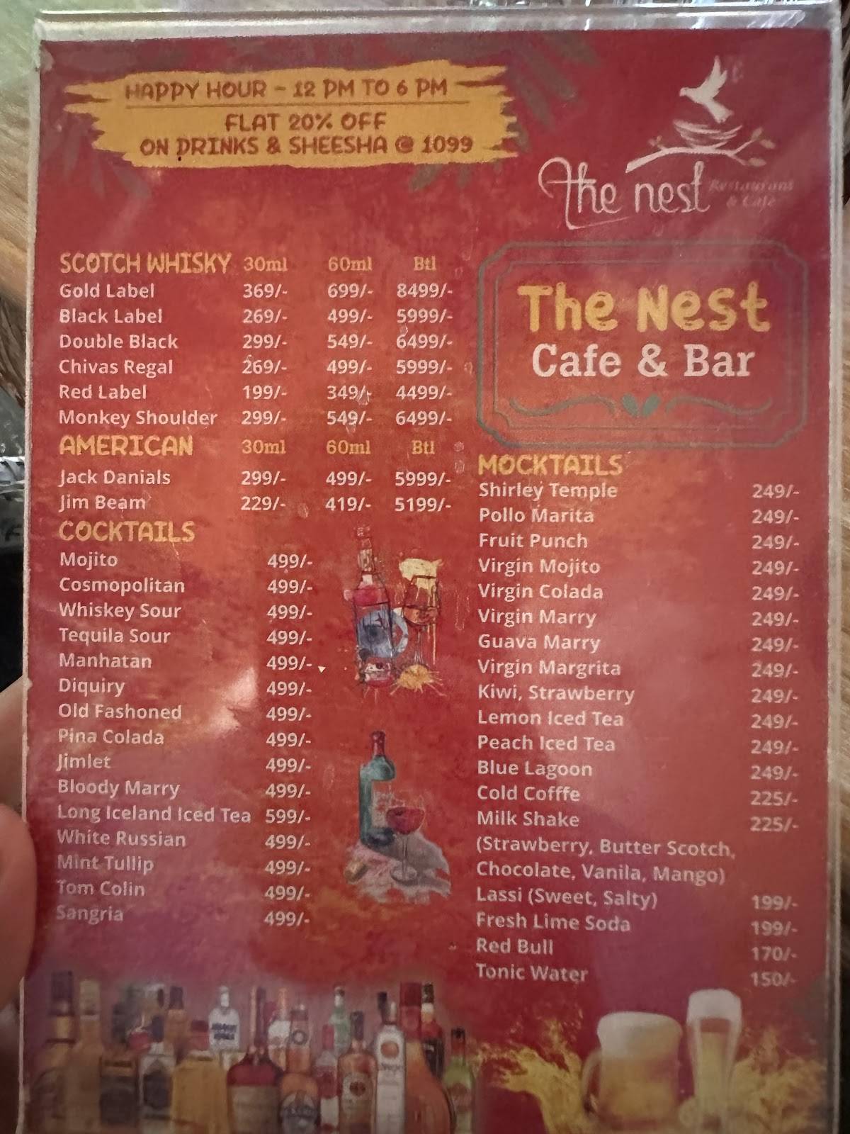 Menu at The Nest Cafe and Bar Kashipur, Kashipur