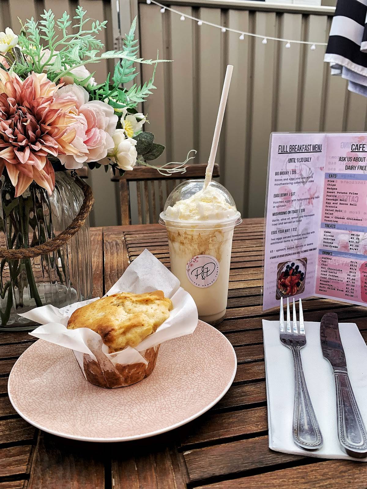 Menu at The Shared Table Bakery Cafe, Boort