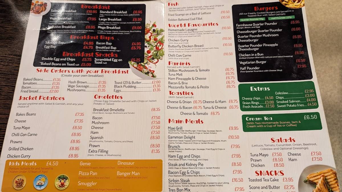 Menu at Tres Bon cafe, Lymington, 22 High St