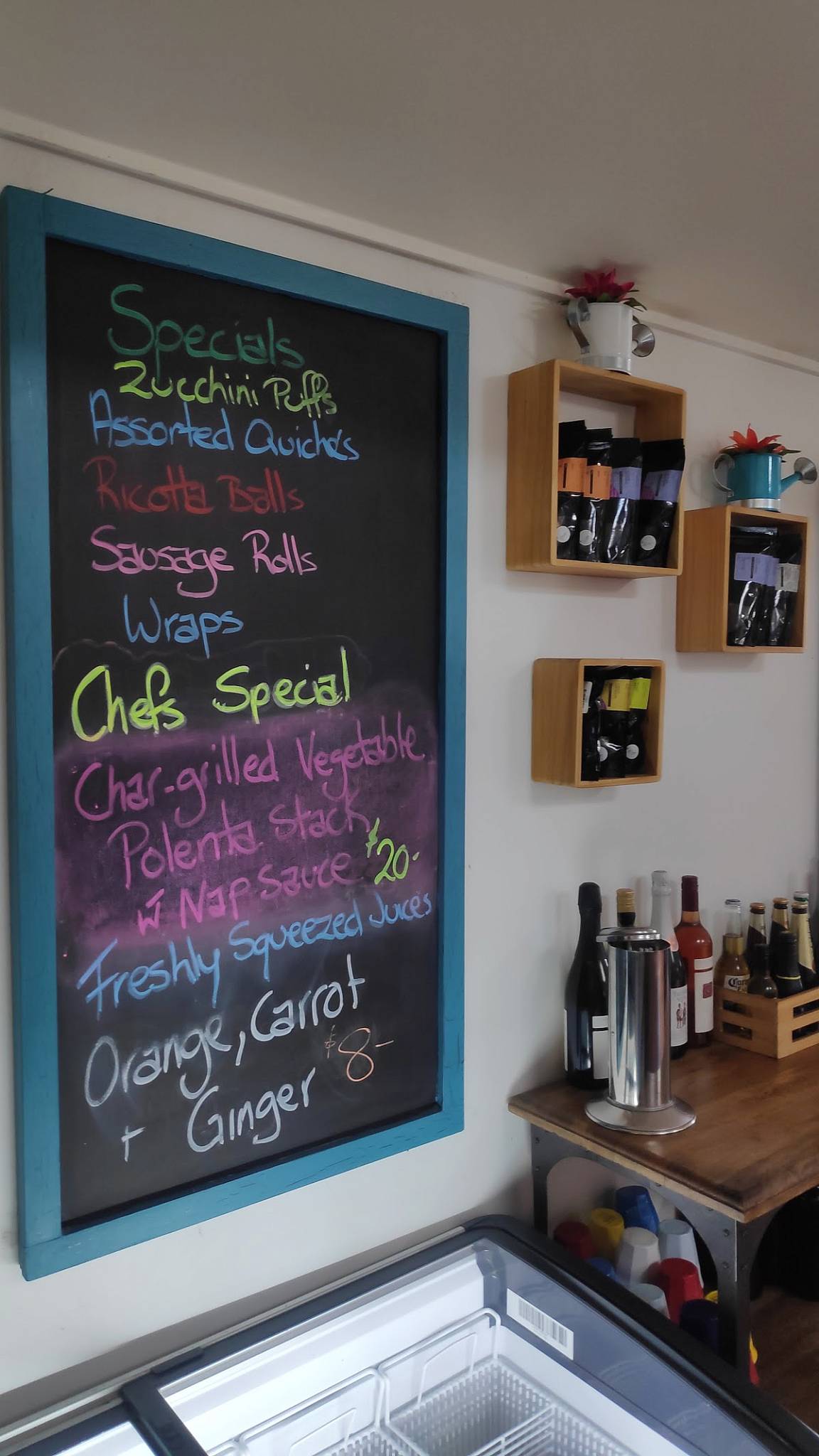 Menu at Tulip's Cafe, Pialligo