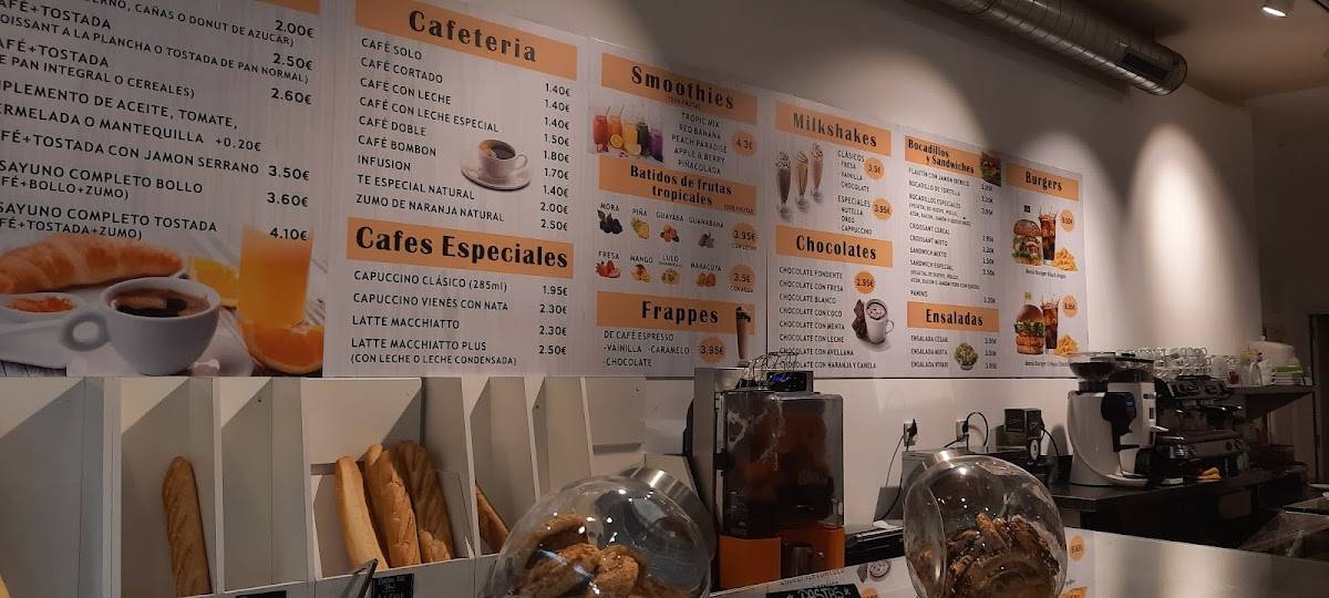 Carta de panaderia cafeteria vivari, Madrid