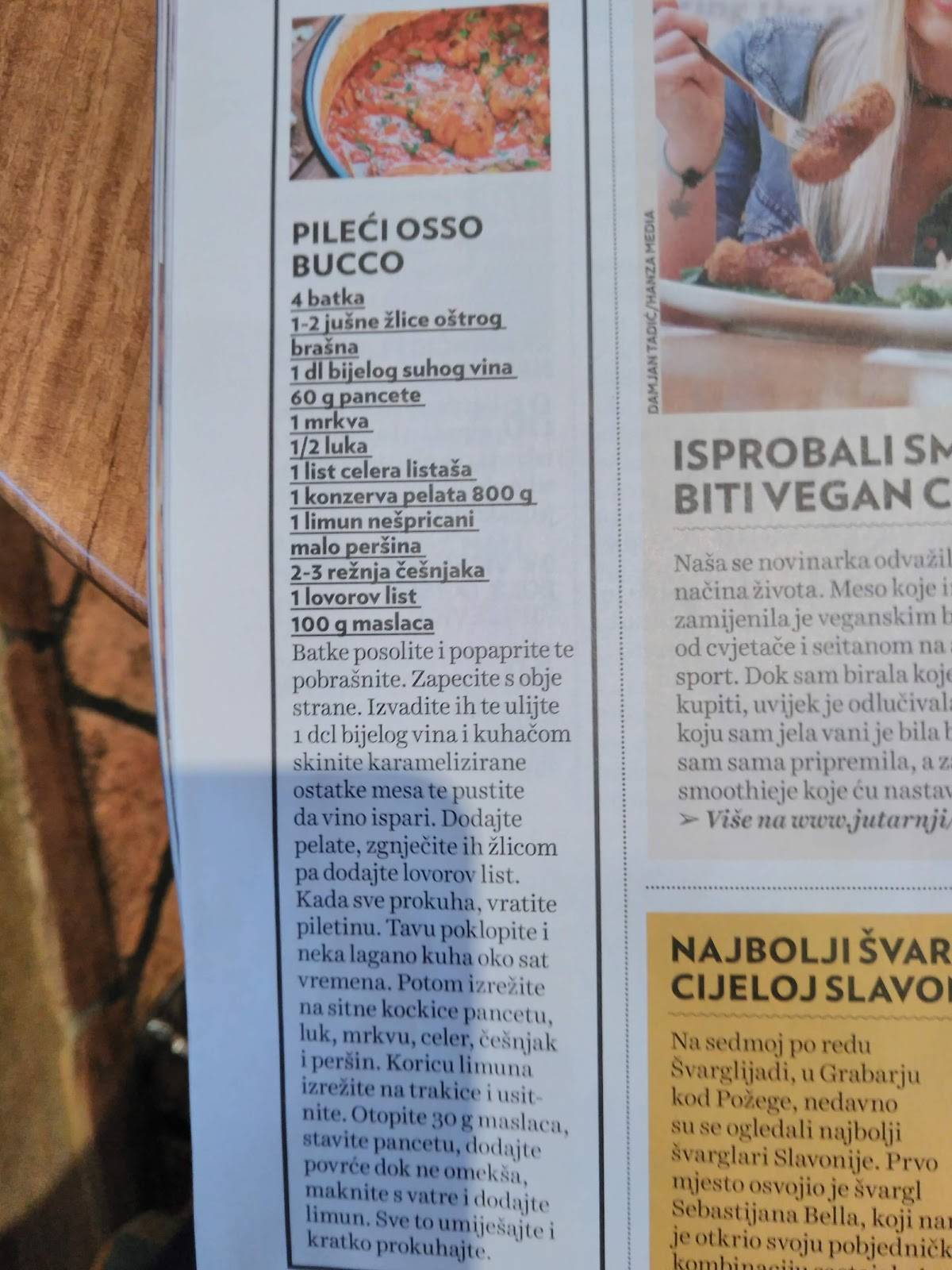 Menu at Caffe bar Loža, Kastav