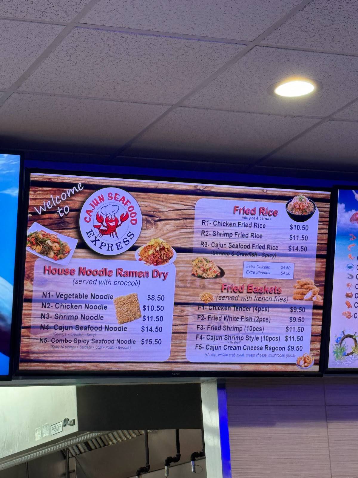 Menu at Cajun Seafood Express restaurant, Tifton