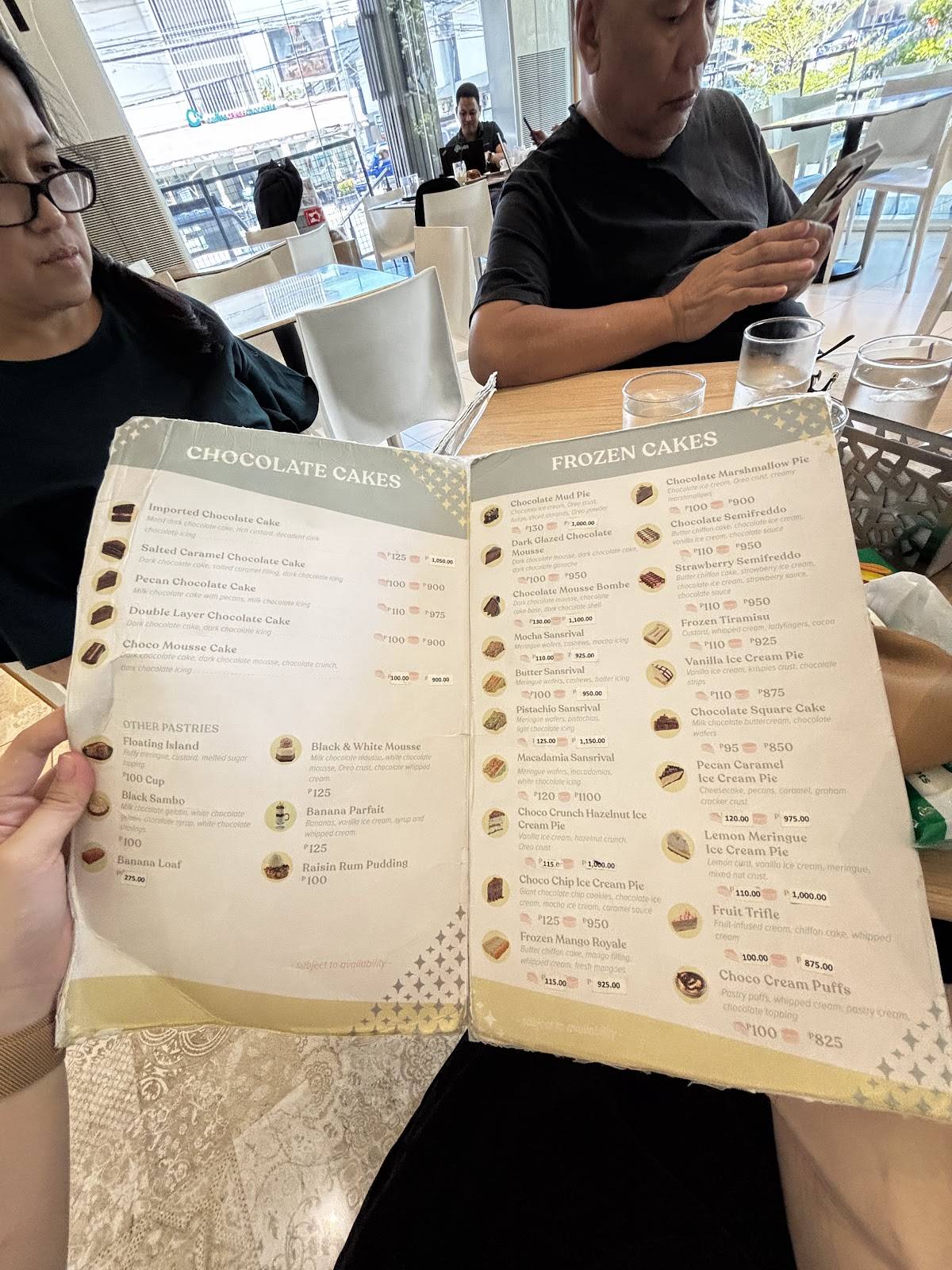 Menu at Calea Pastries & Coffee cafe, Bacolod, Balay Quince