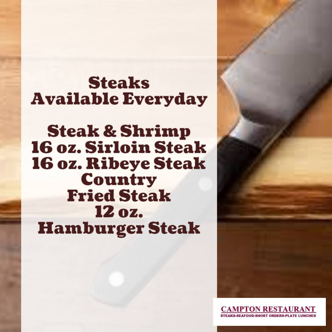 Menu at Campton Restaurant, Monroe, State Hwy 11