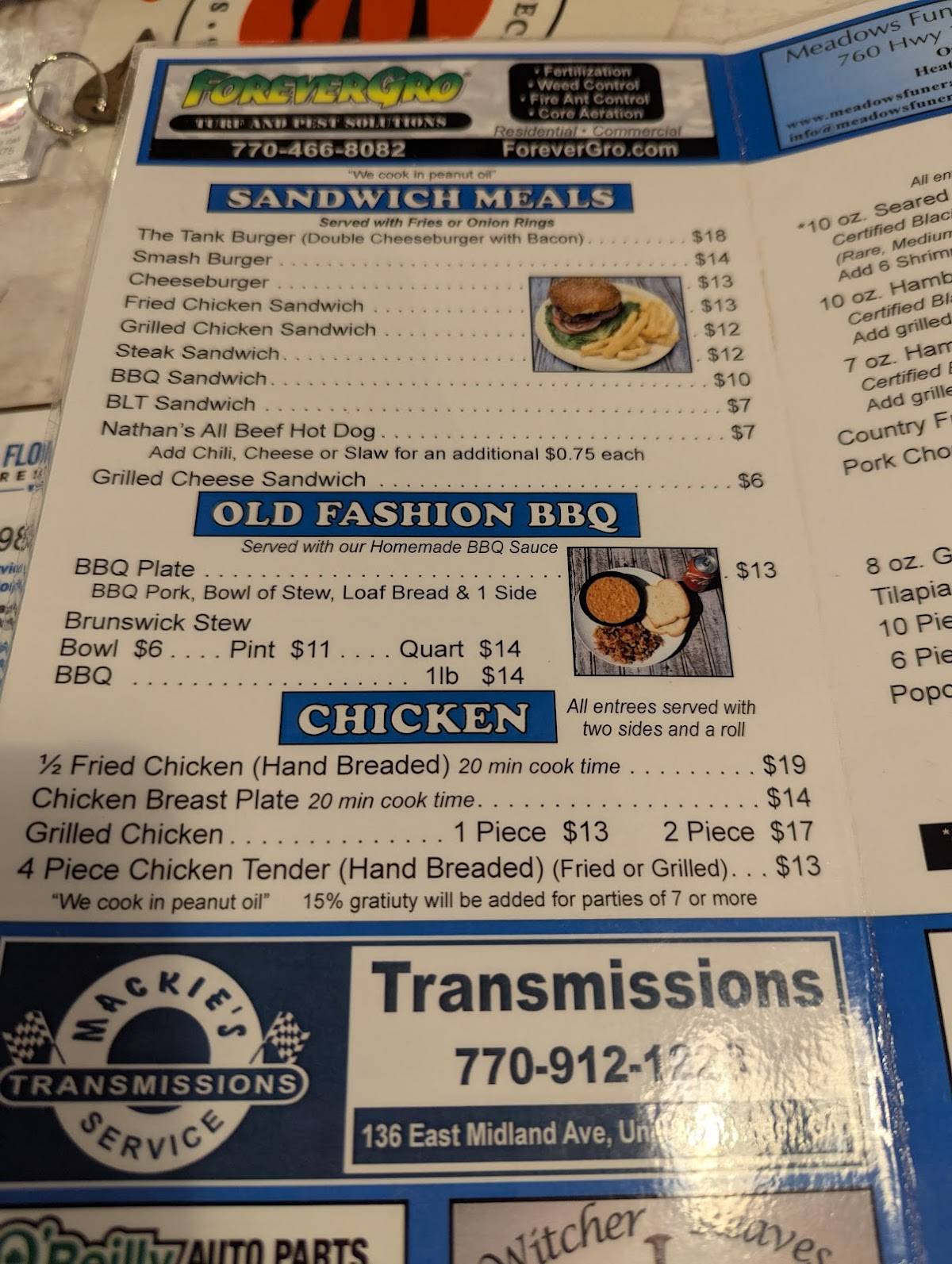 Menu at Campton Restaurant, Monroe, State Hwy 11