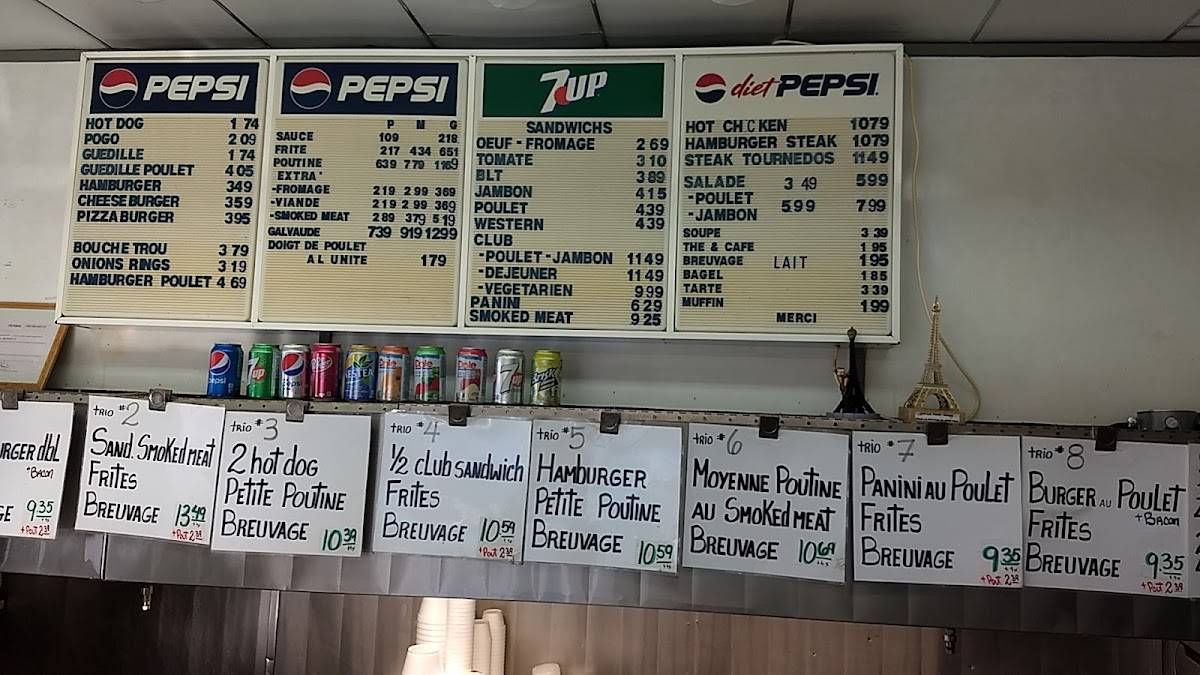 Menu au Cantine Chez Paul restaurant, Magog