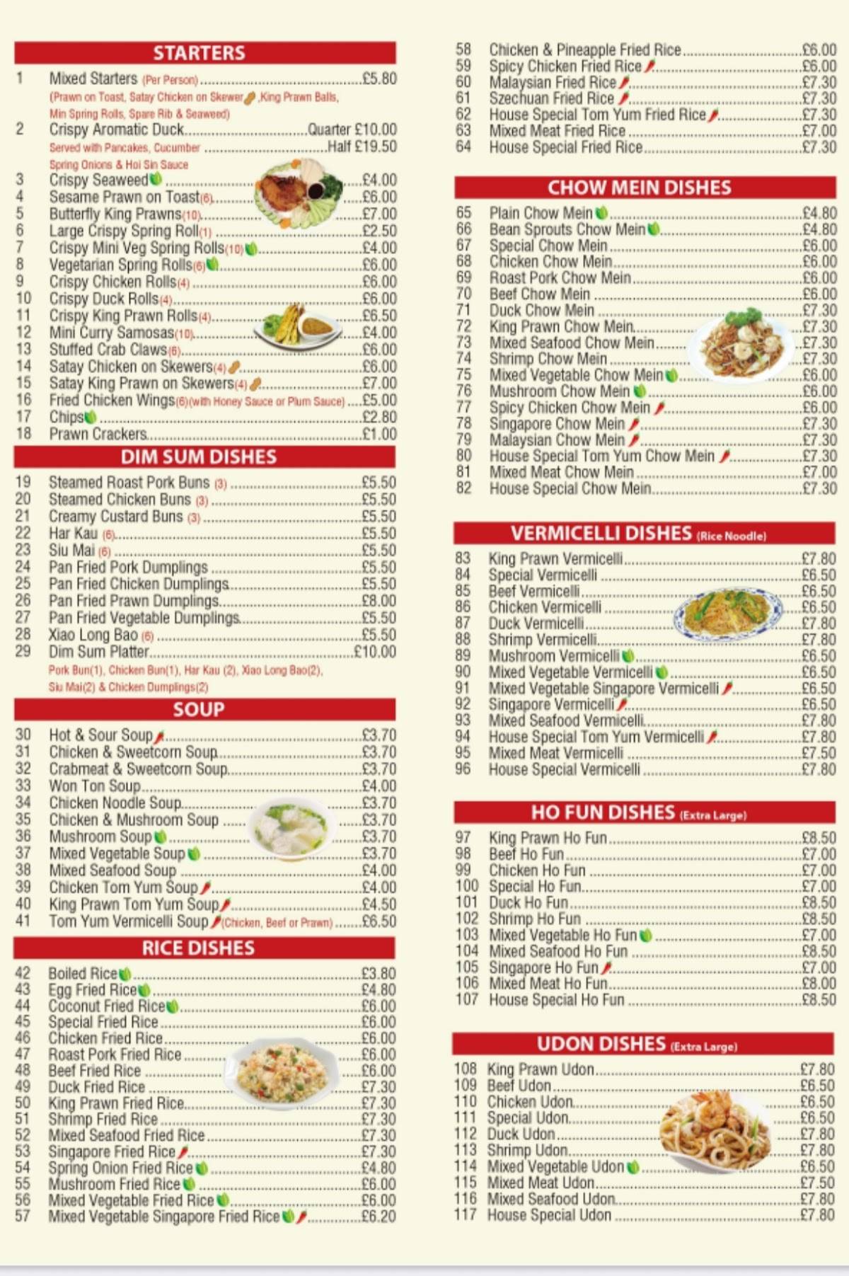 Menu at Canton Kitchen fast food, London