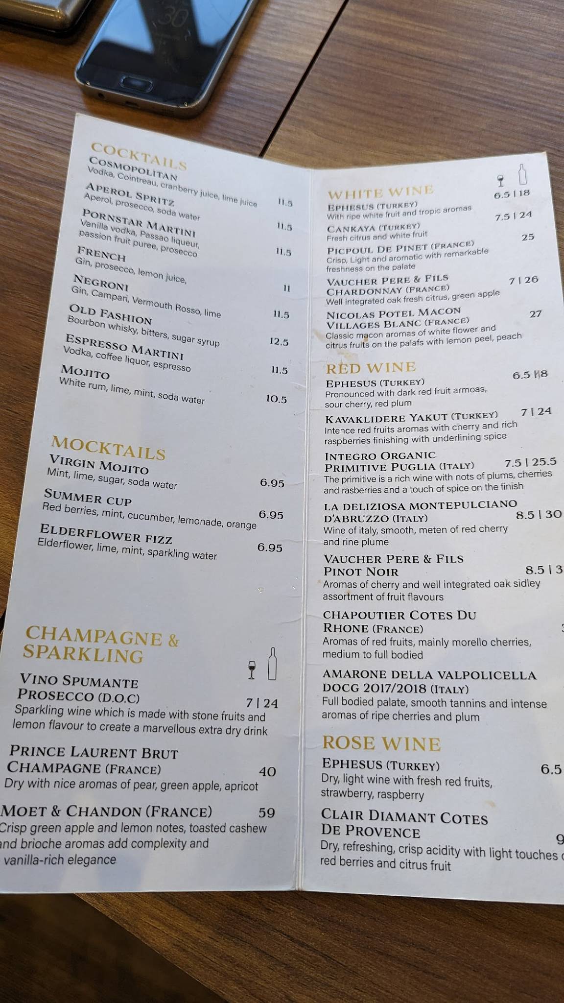 Menu at Cappadocia Restaurant, Diss