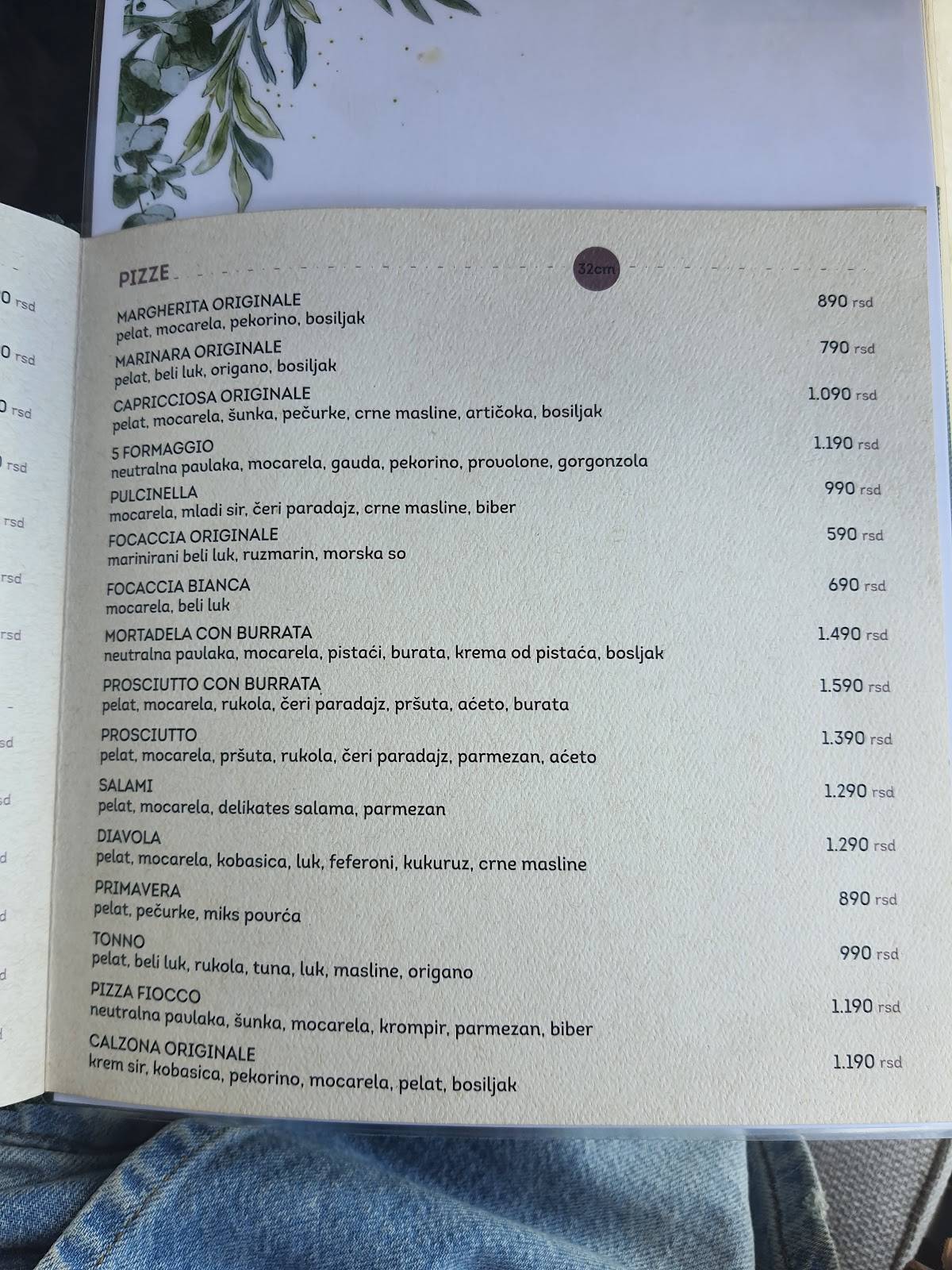 Speisekarte von Capri Gastro Bar & Pizzeria, Surčin