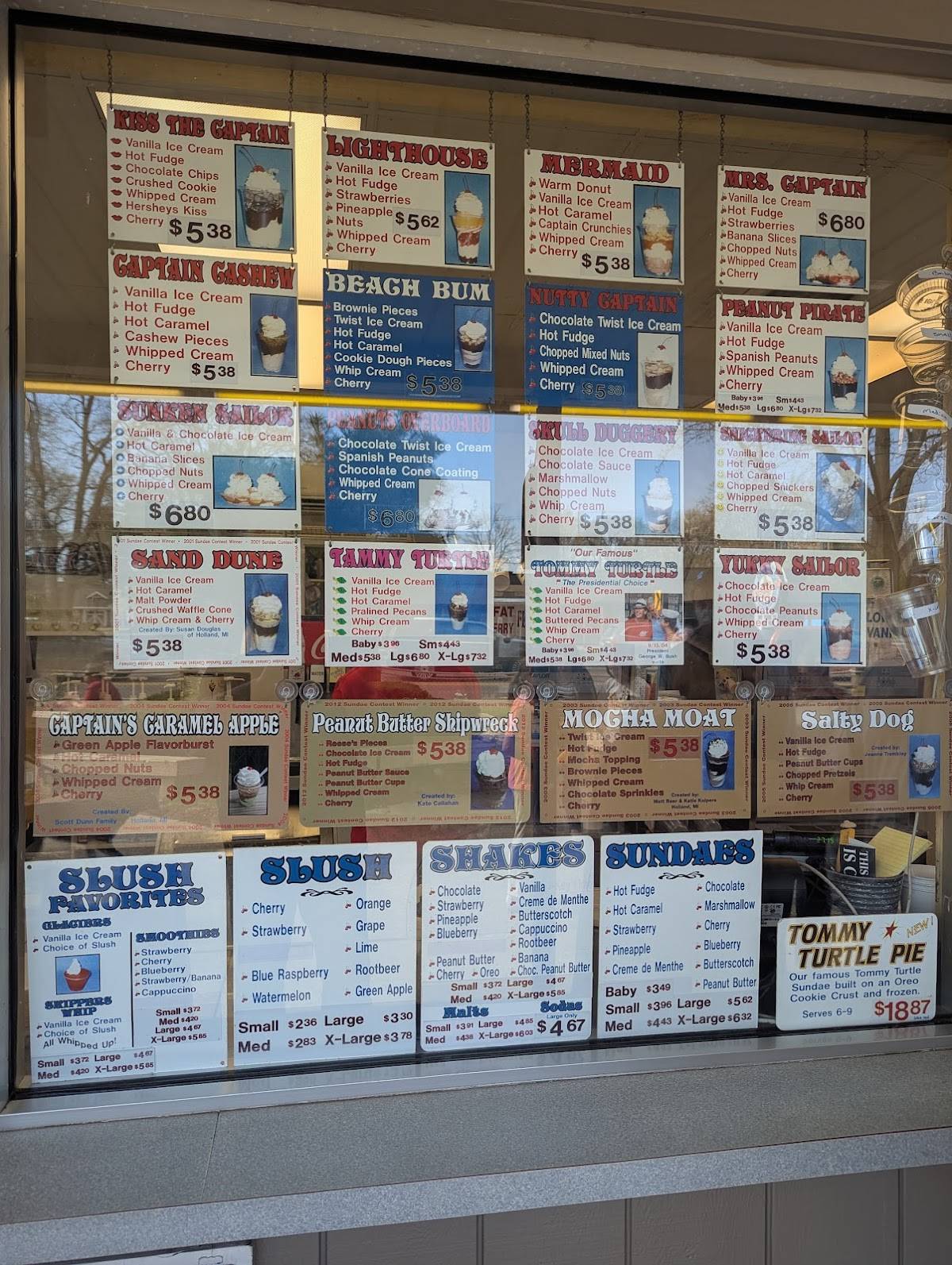 Menu at Captain Sundae restaurant, Holland, 247 W 40th St