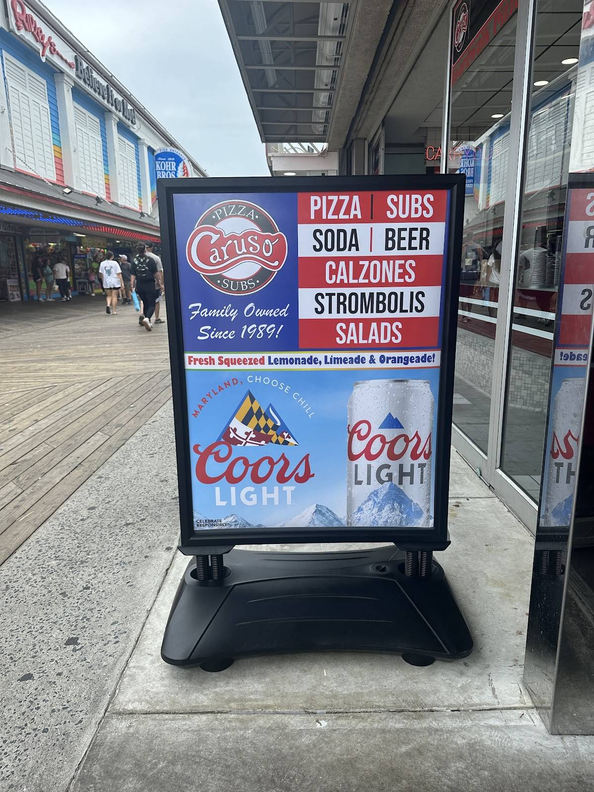 Menu at Caruso Pizza pizzeria, Ocean City, 420 S Atlantic Ave