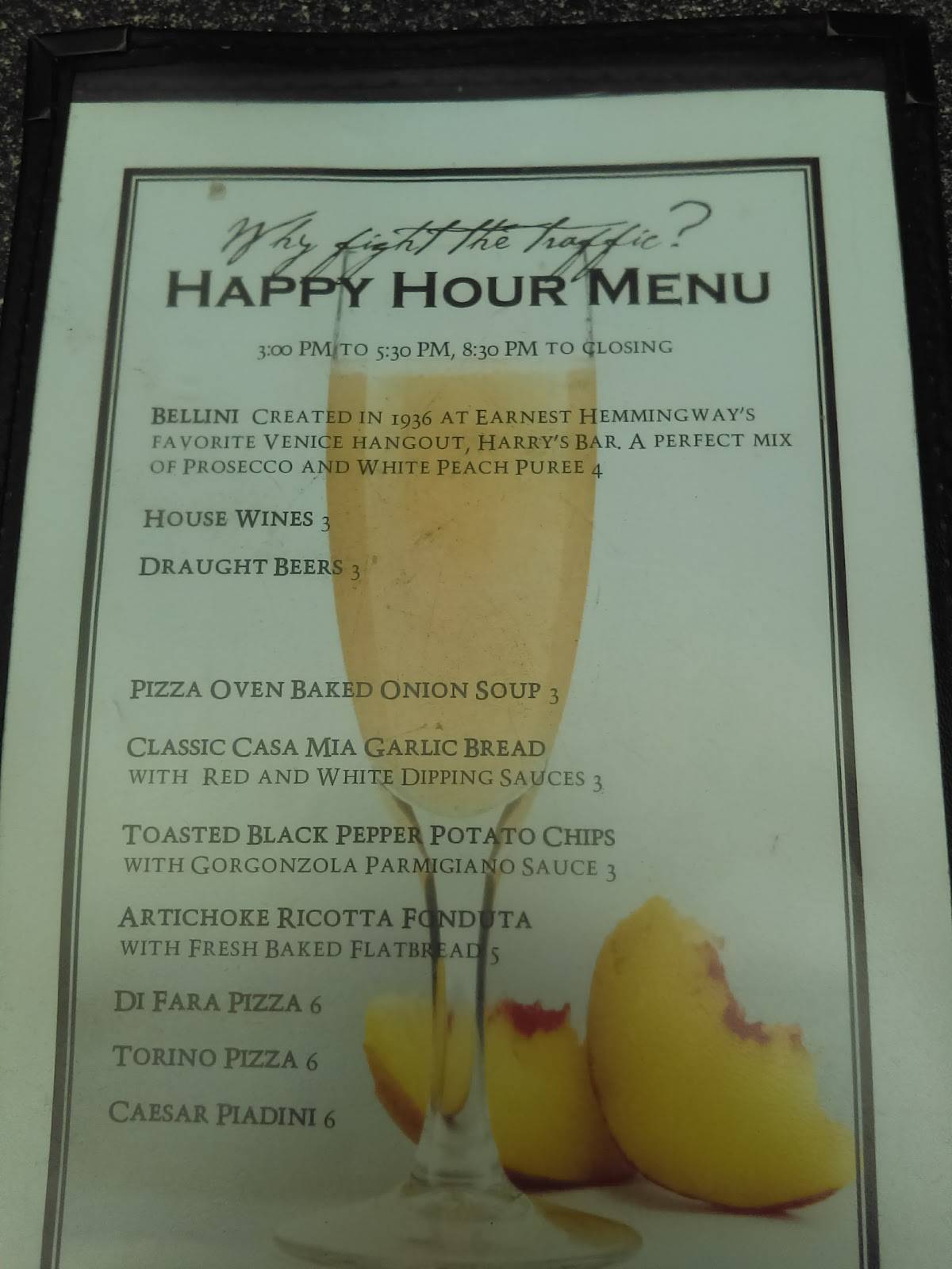 Menu at Casa Mia of Olympia pizzeria, Olympia, 716 Plum St SE