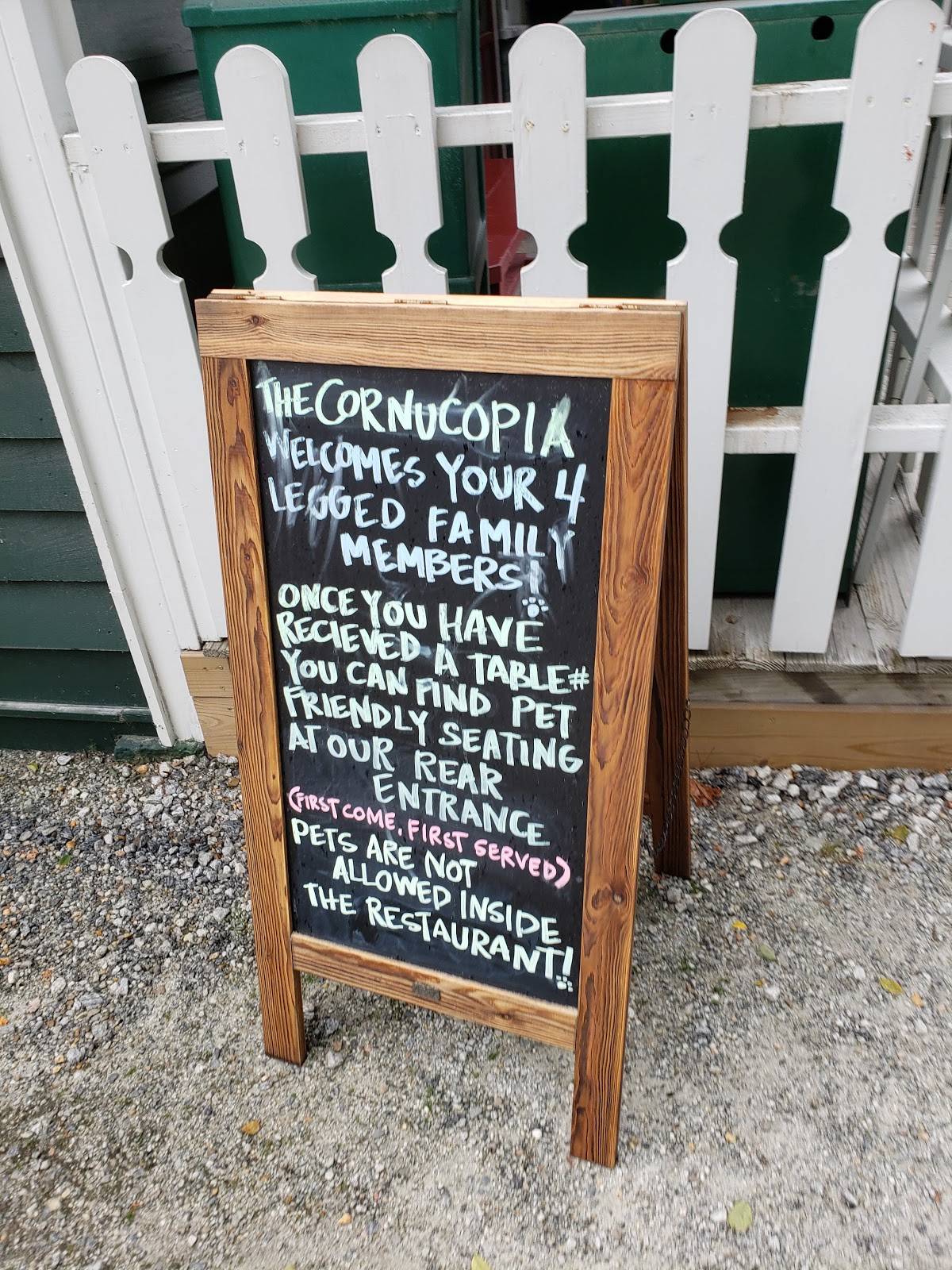 Menu at Cornucopia Restaurant, Cashiers