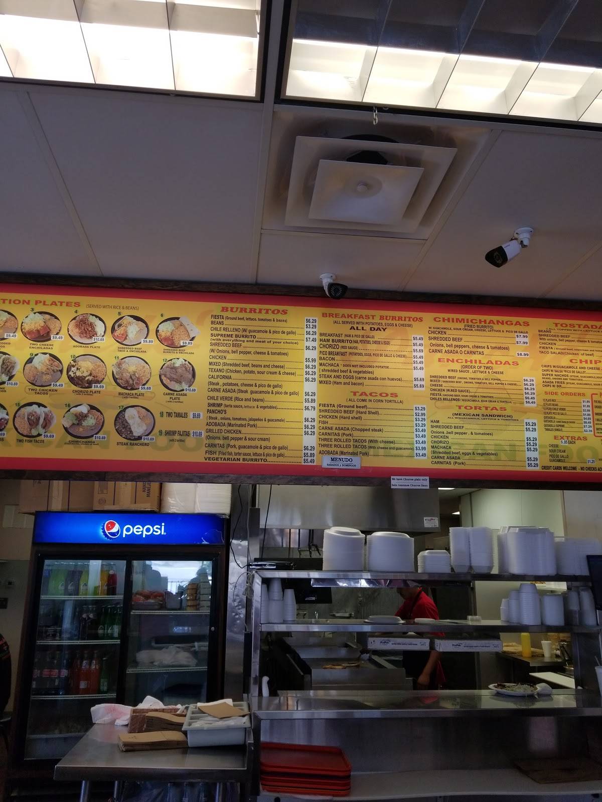 Menu at Poncho's Mexican Food restaurant, Casper, CY Ave