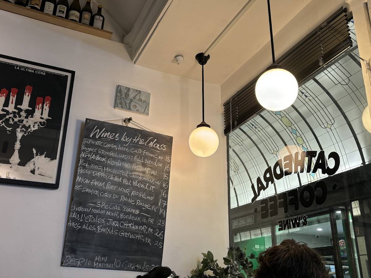 Menu at Cathedral Coffee cafe, Melbourne