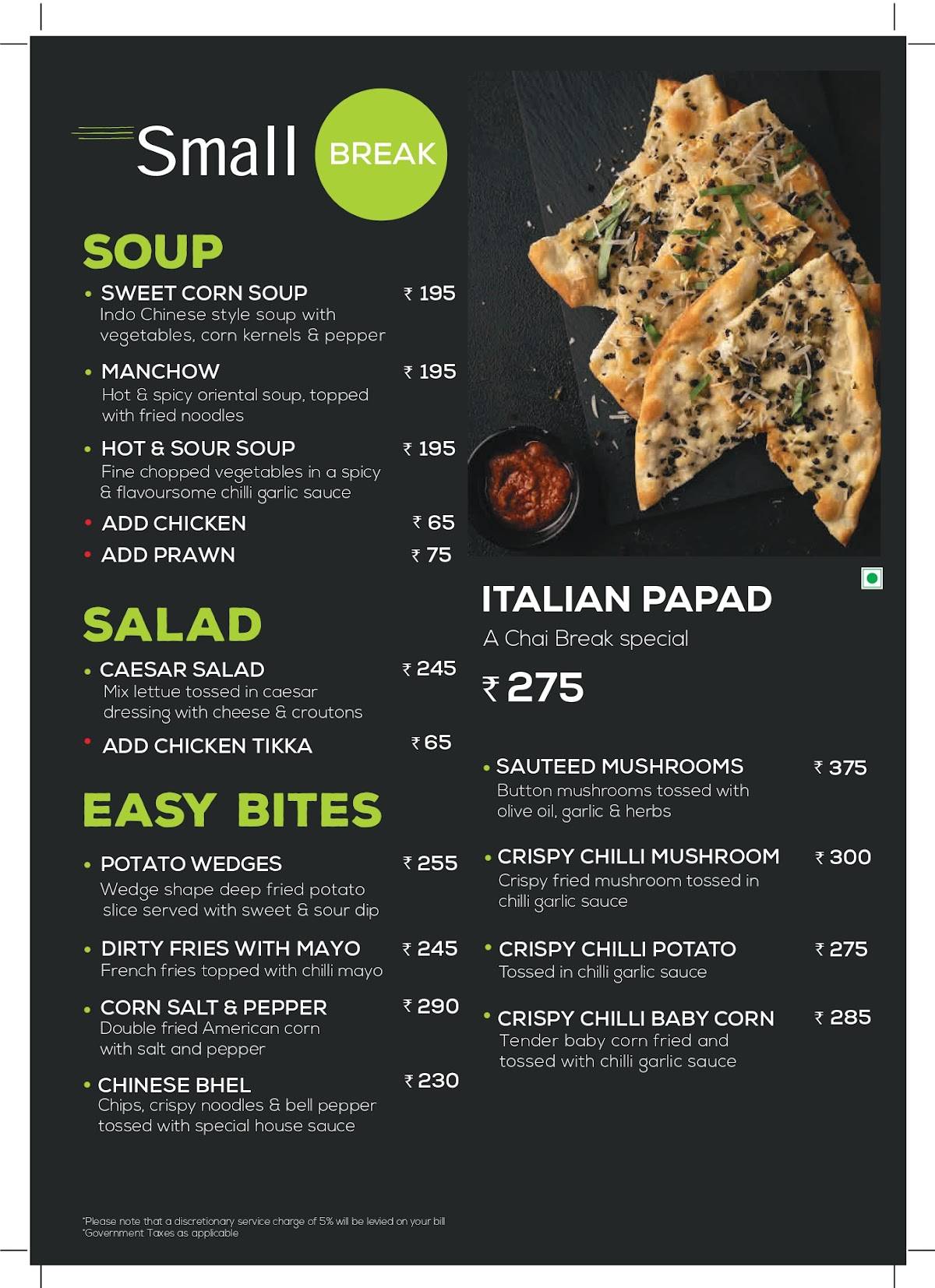 Menu at Chai Break - Cuttack, Cuttack