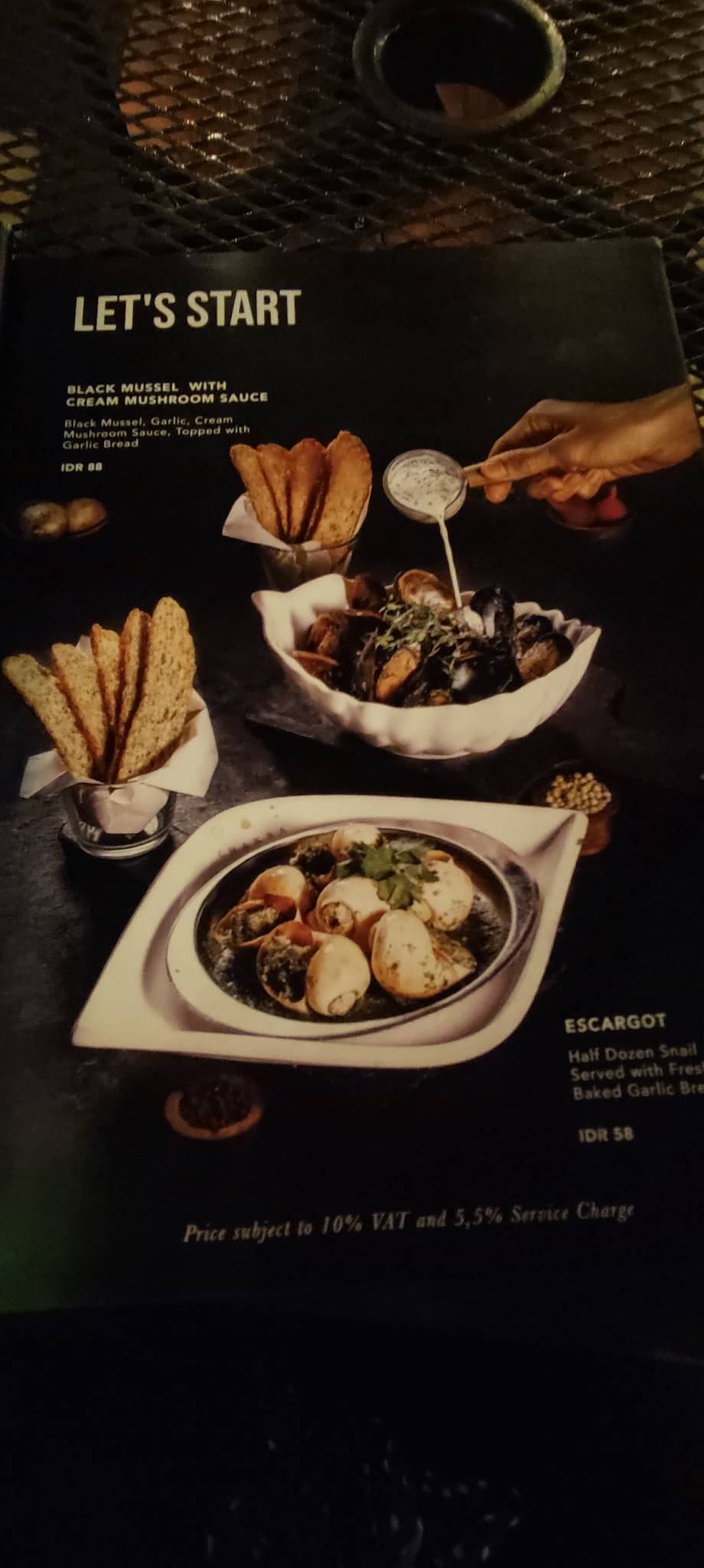 Menu at Chakra Venue & Lounge restaurant, South Tangerang