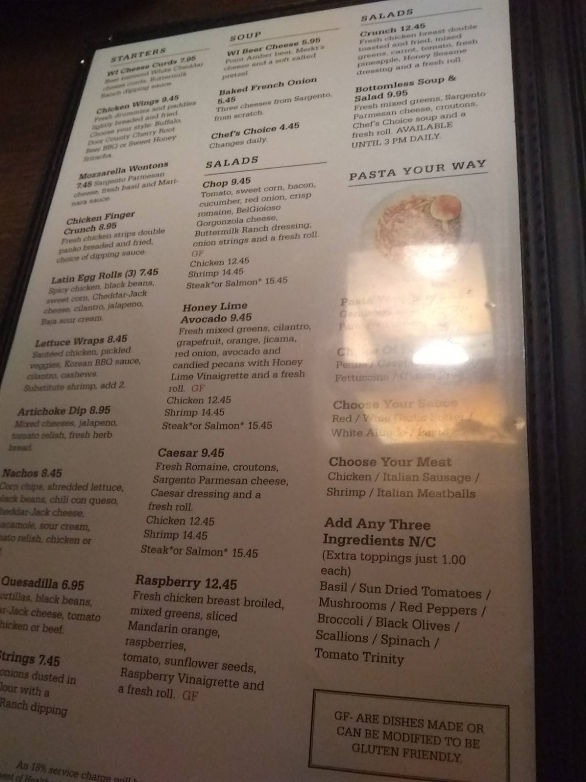 Menu at Chancery Restaurant & Pub, Mequon, N Port Washington Rd