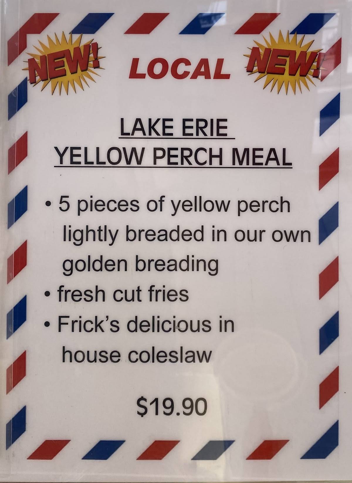 Menu at Frick's Fish & Chips fast food, Chatham-Kent