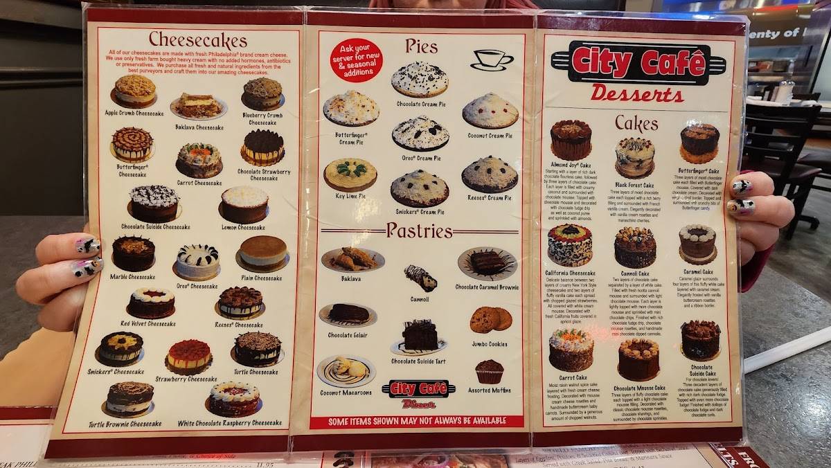Menu at City Cafe Diner, Chattanooga, Lee Hwy