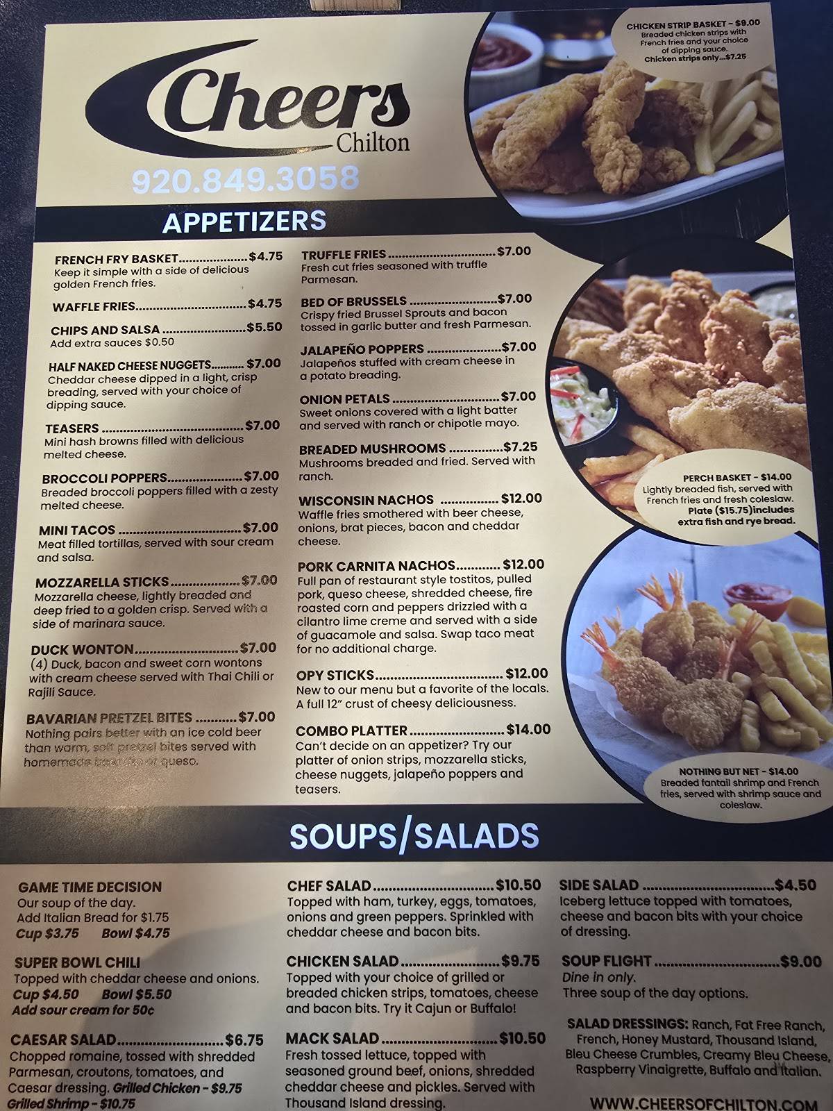 Menu at Cheers pub & bar, Chilton