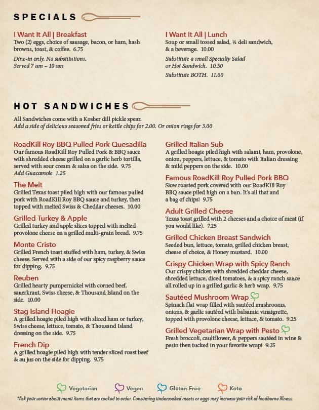 Menu at Chef Shell's Restaurant & Catering, Port Huron
